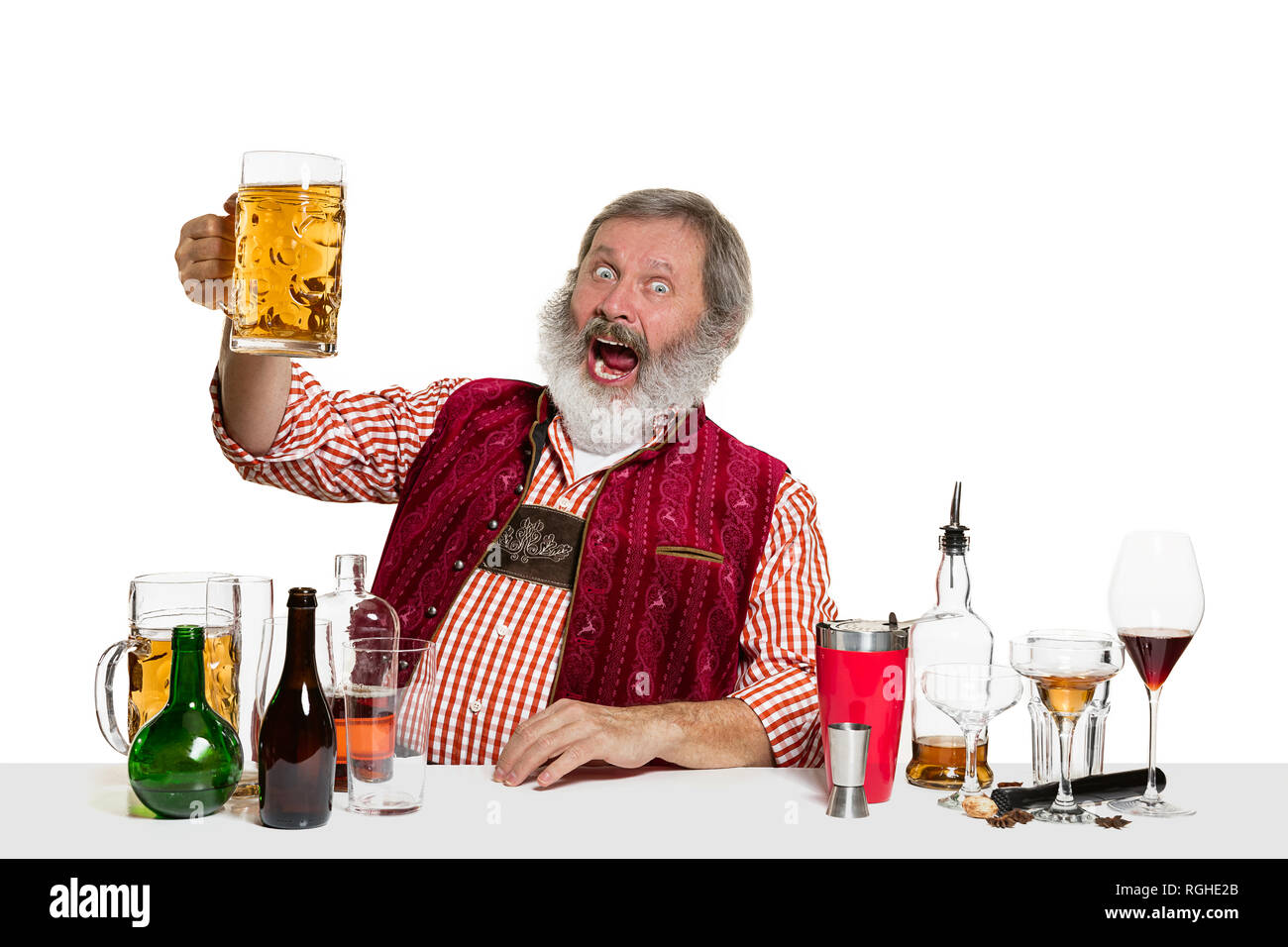 Happy bartender man bar restaurant hi-res stock photography and images ...