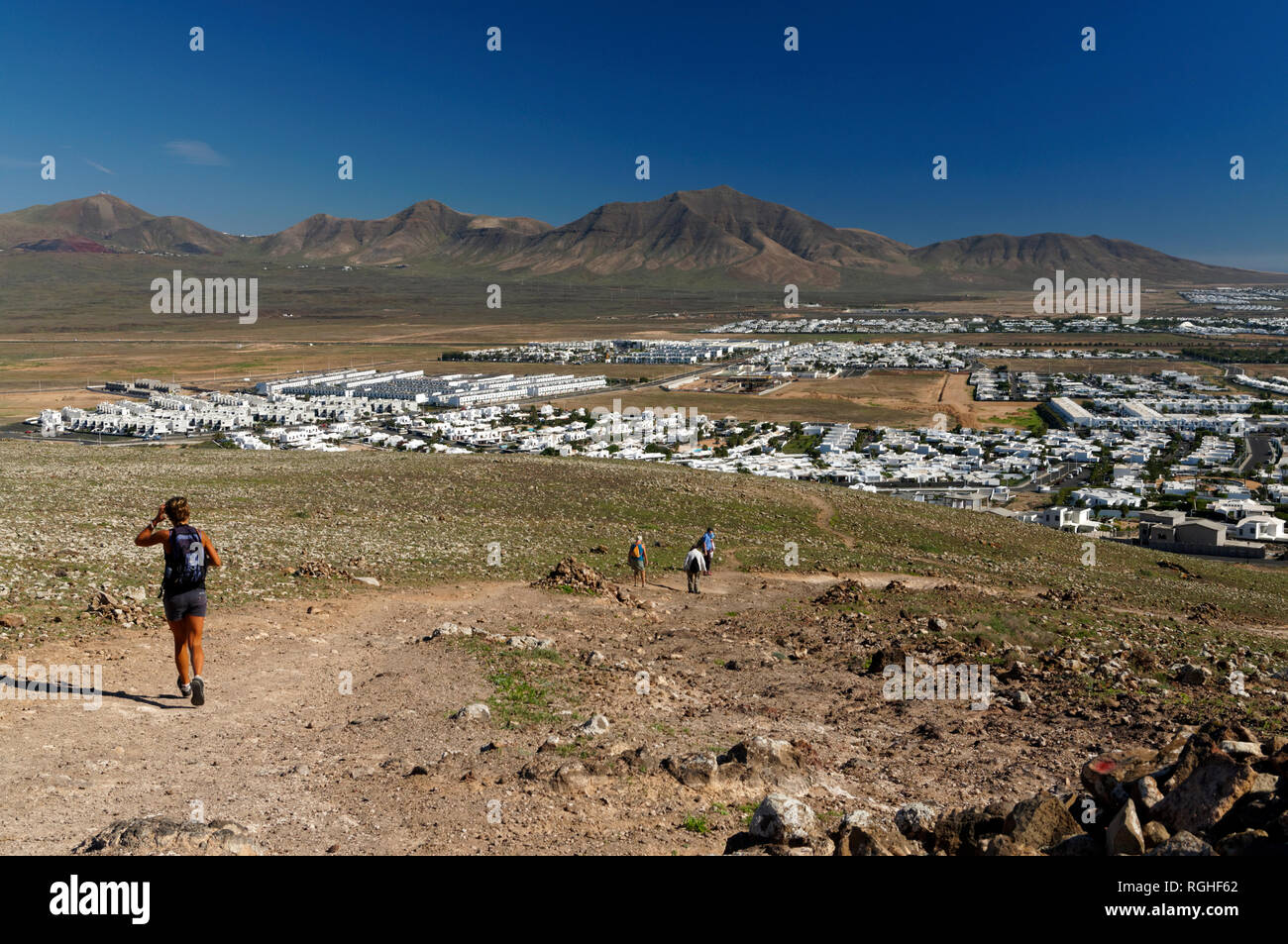 Volcanic landscape with hacha grande hi-res stock photography and ...