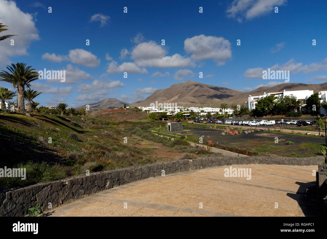 Hacha Grande and the mountains of Femes from Las Coloradas, Playa ...
