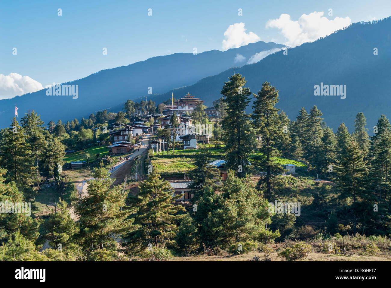 Gangtey Goemba Buddhist monastery in central Bhutan Stock Photo - Alamy