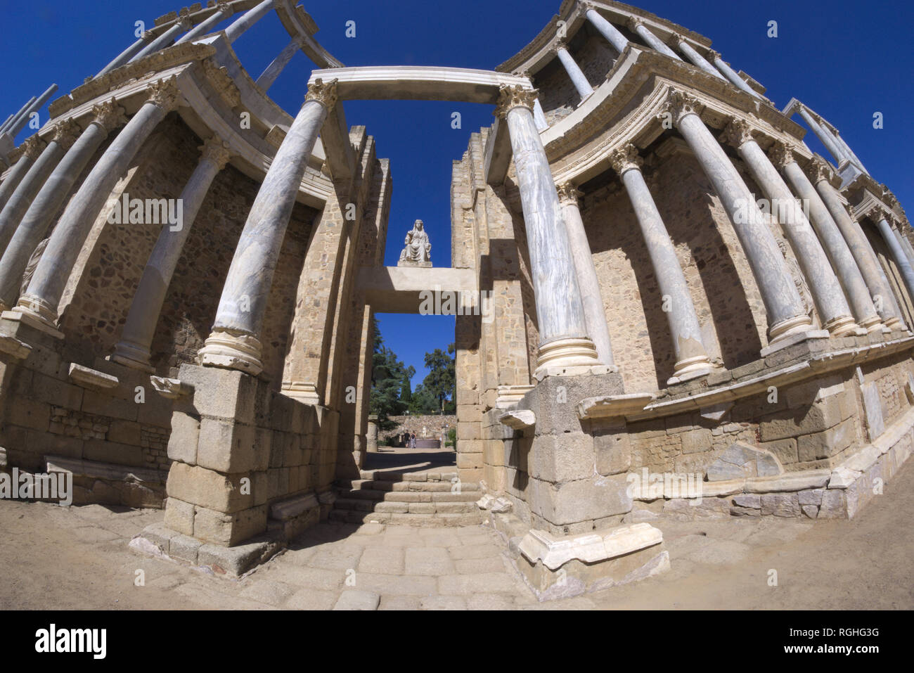 Roman Amphitheatre in Merida Spain Stock Photo - Alamy