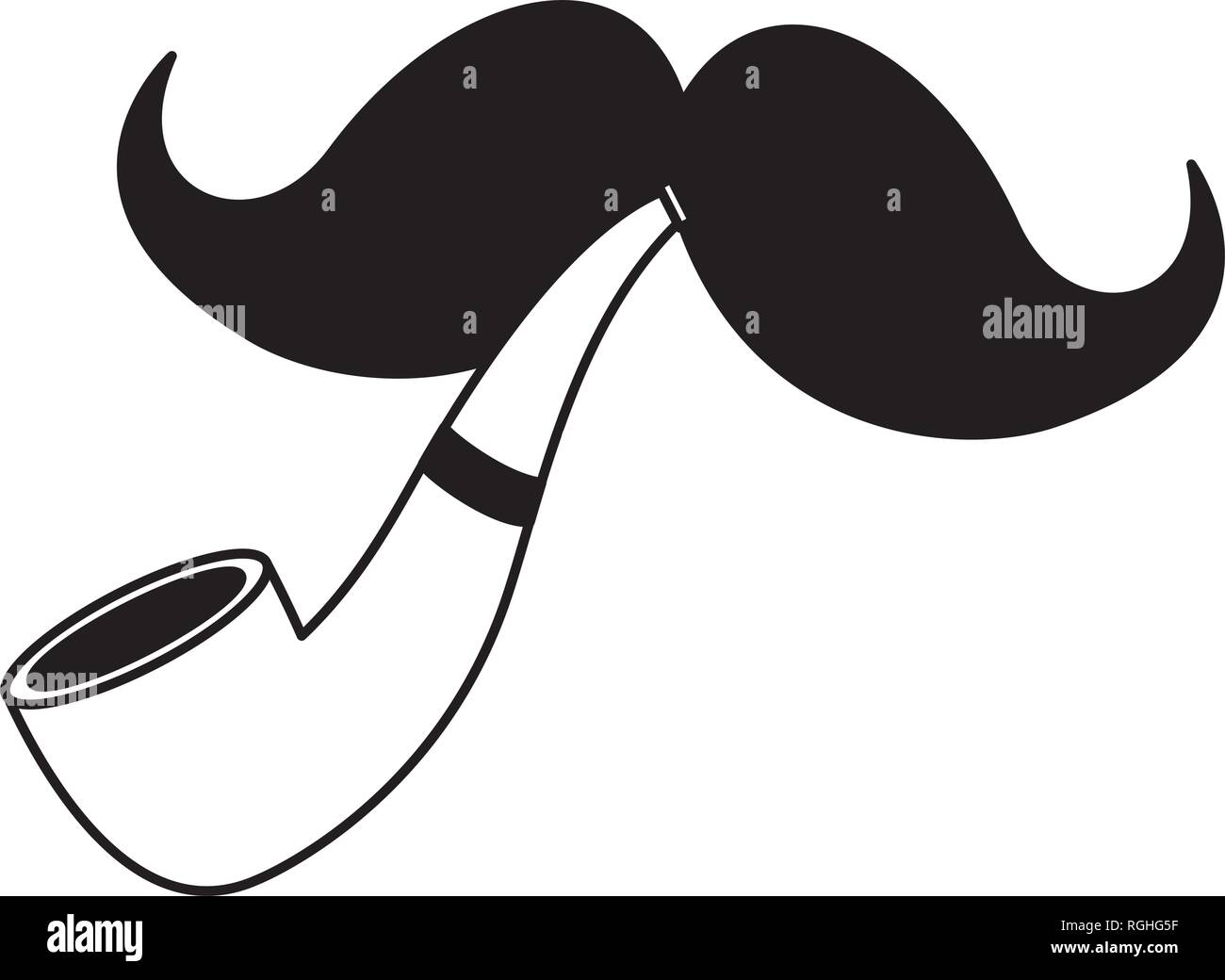moustache and tobacco pipe Stock Vector Image & Art - Alamy