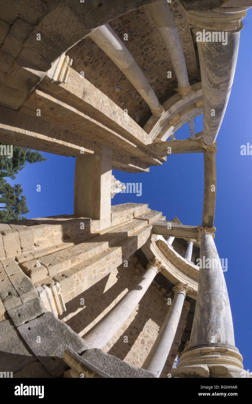 Roman Amphitheatre in Merida Spain Stock Photo - Alamy