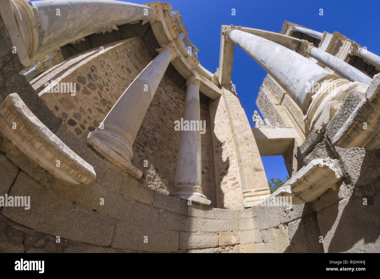Roman amphitheatre in Merida Spain Stock Photo - Alamy