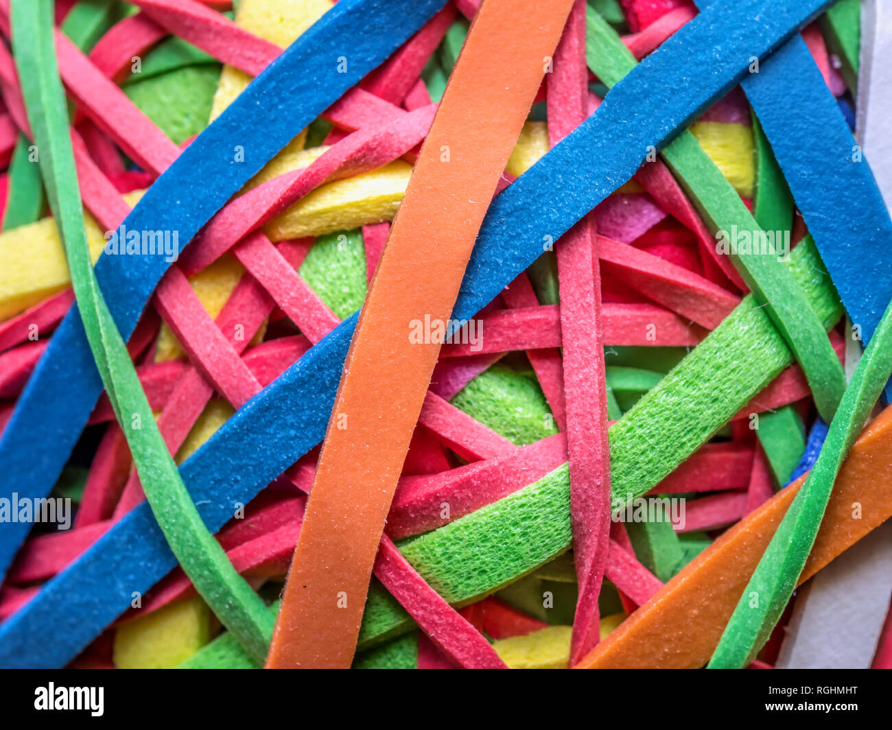 Tangled elastic bands hi-res stock photography and images - Alamy