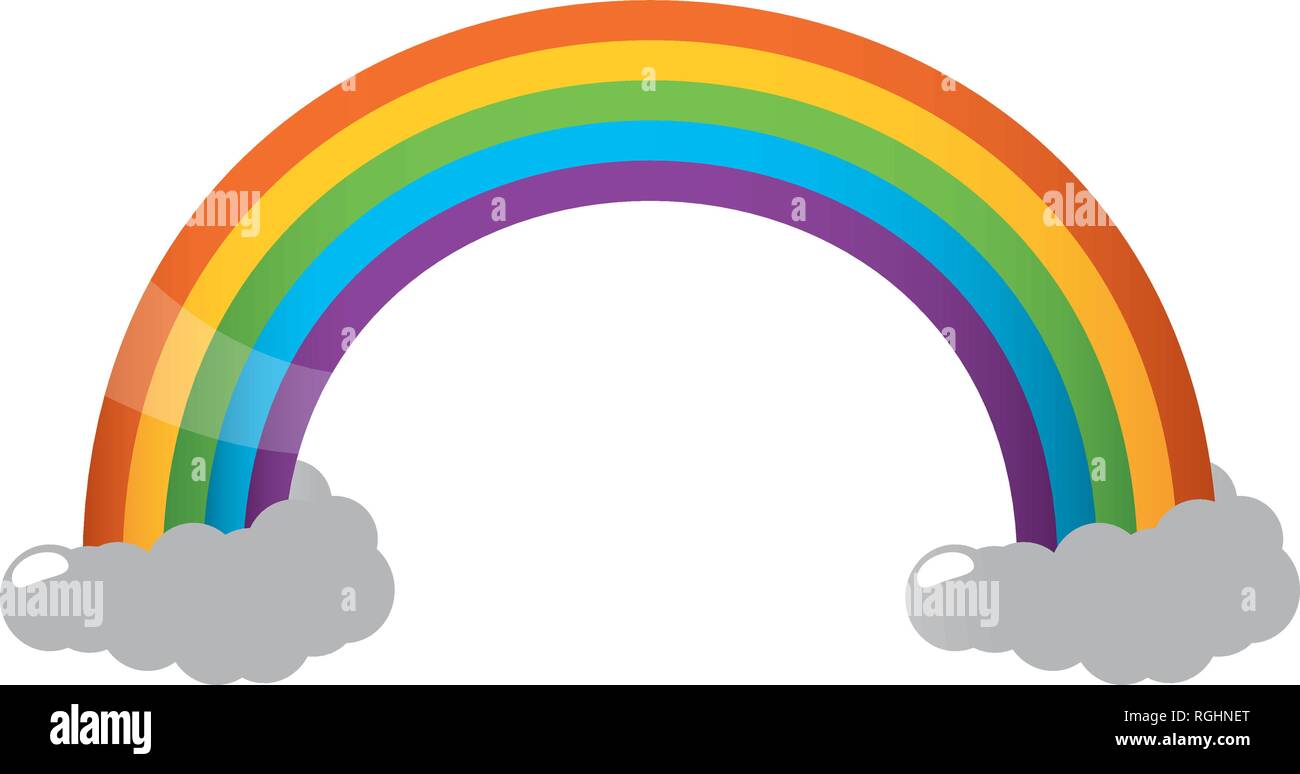 rainbow fantasy on white background Stock Vector Image & Art - Alamy