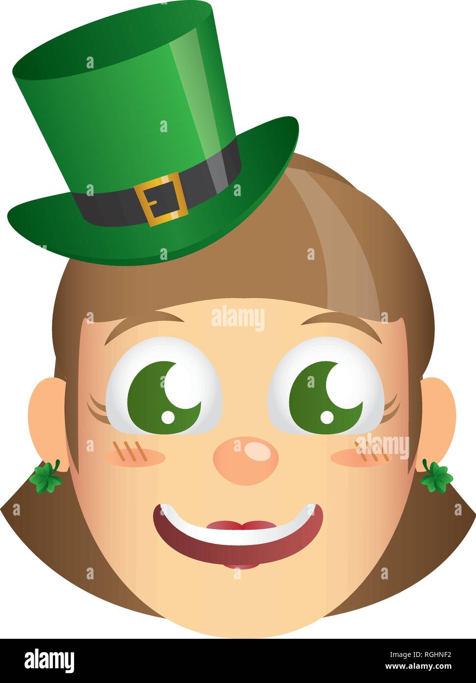 leprechaun girl face character Stock Vector Image & Art - Alamy