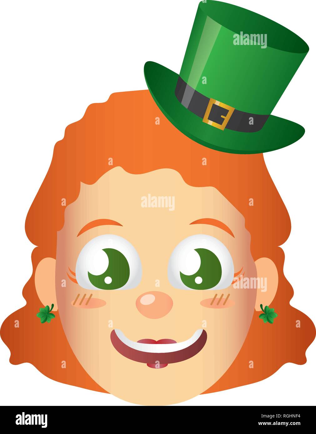 leprechaun girl face character Stock Vector Image & Art - Alamy