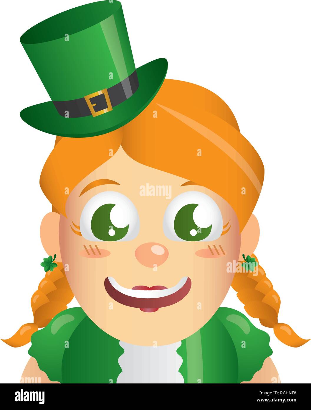 leprechaun girl face character Stock Vector Image & Art - Alamy