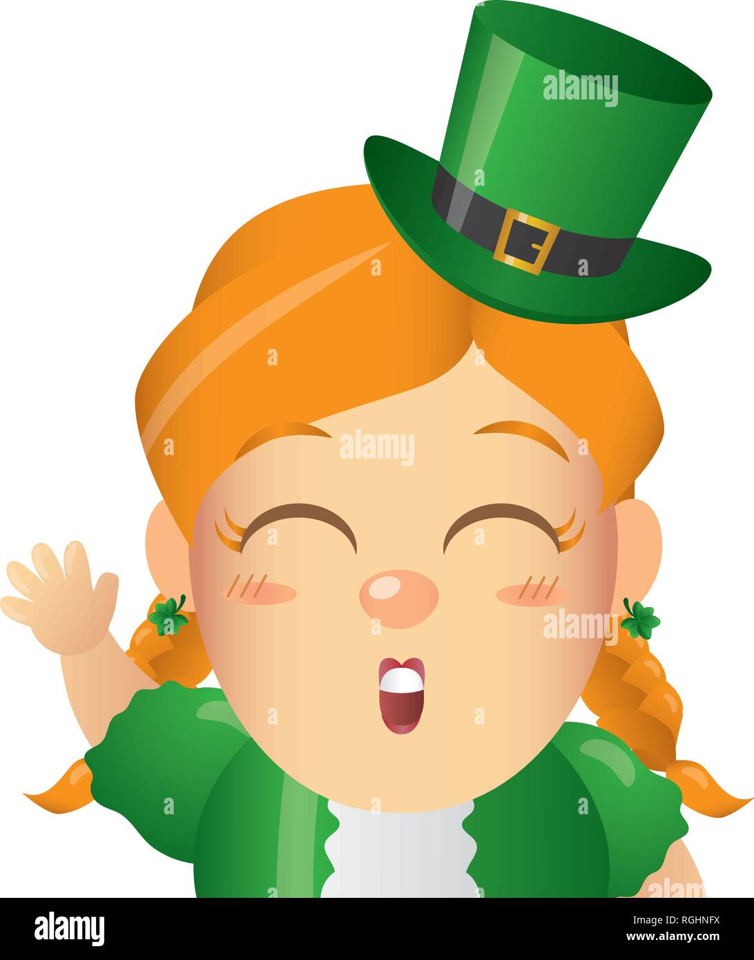 leprechaun girl face character Stock Vector Image & Art - Alamy