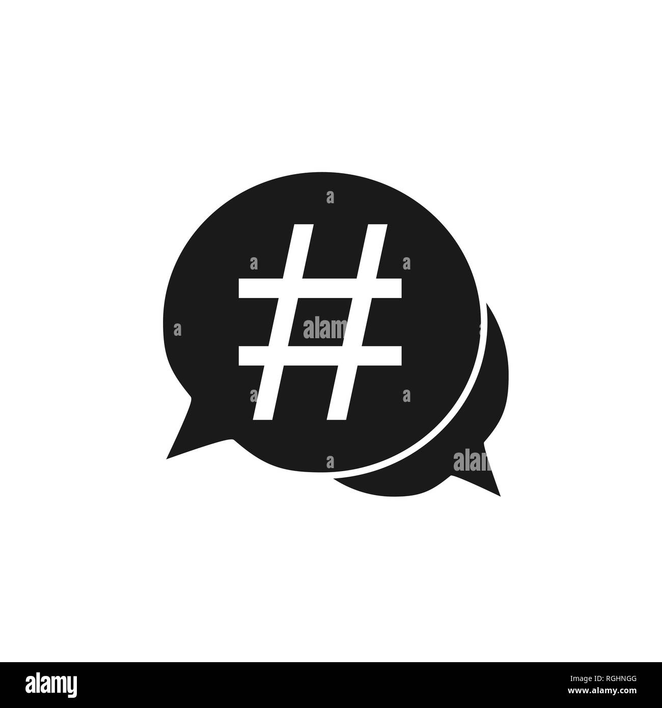 Speech bubble in circle Black and White Stock Photos & Images - Alamy