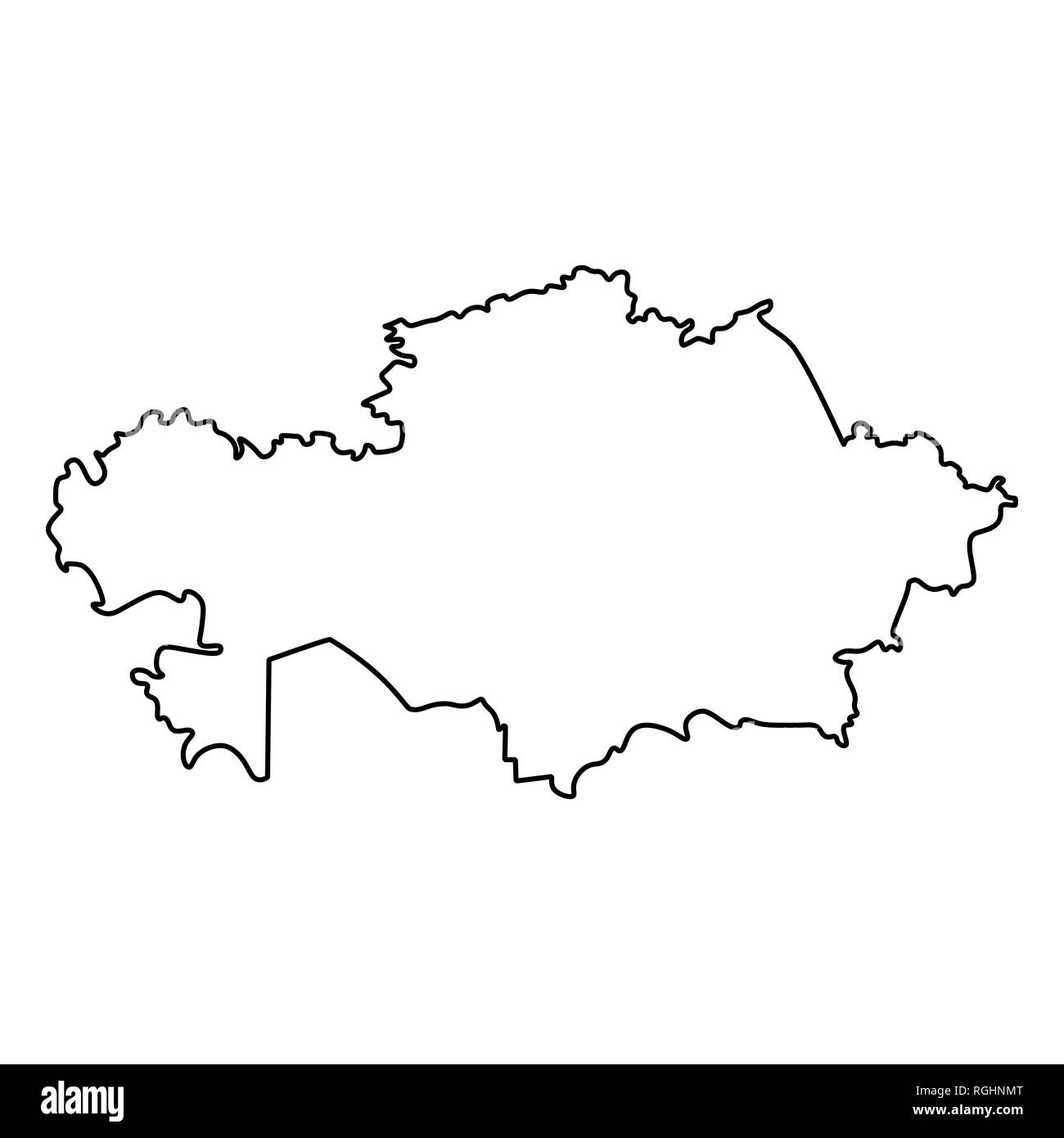 Kazakhstan Map Outline Kazakhstan Provinces Map Grey Royalty Free