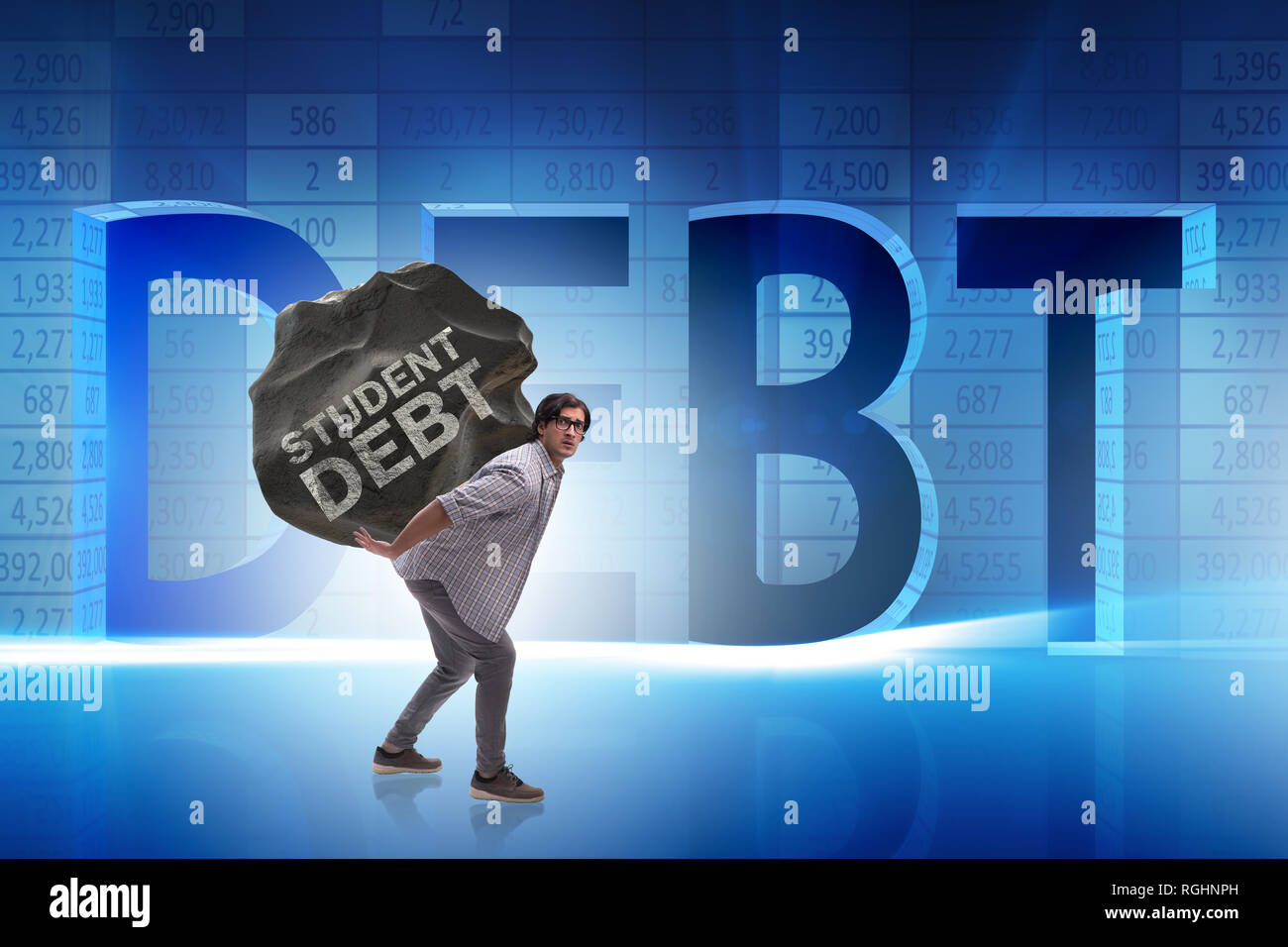 Concept of student loan and expensive education Stock Photo - Alamy