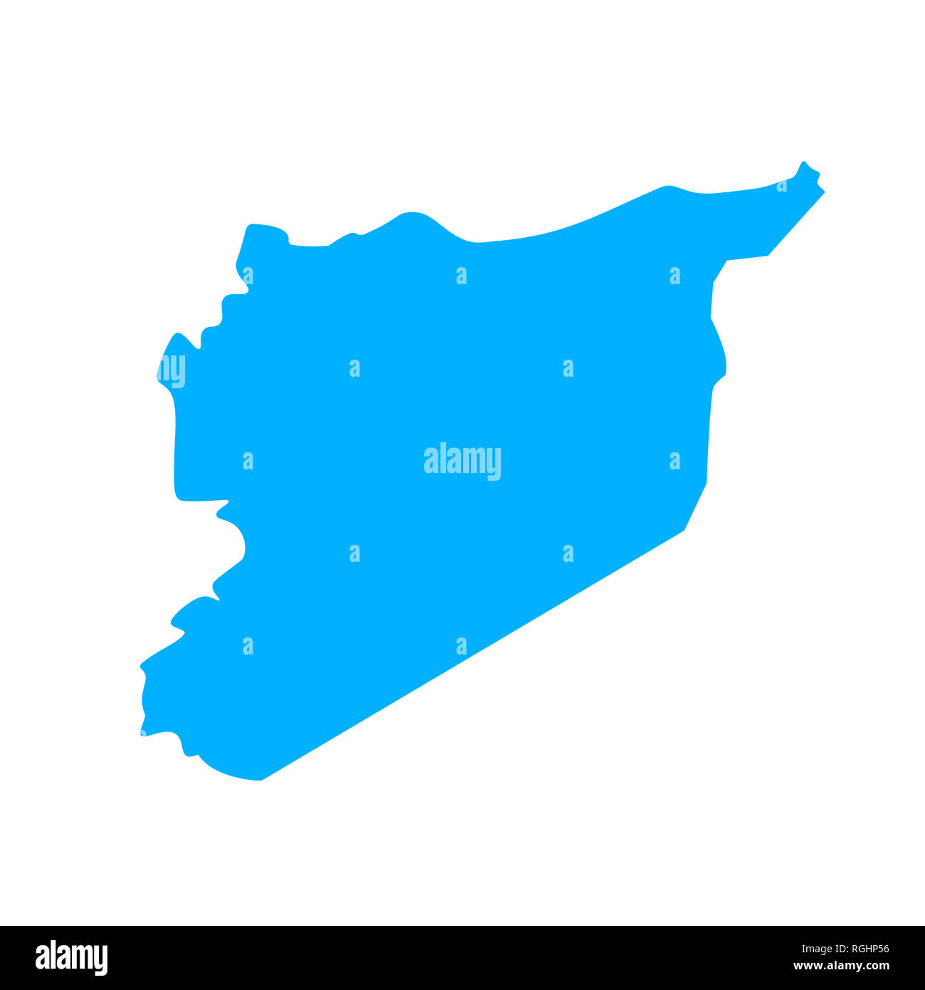 Map of Syria - outline. Silhouette of Syria map illustration Stock ...