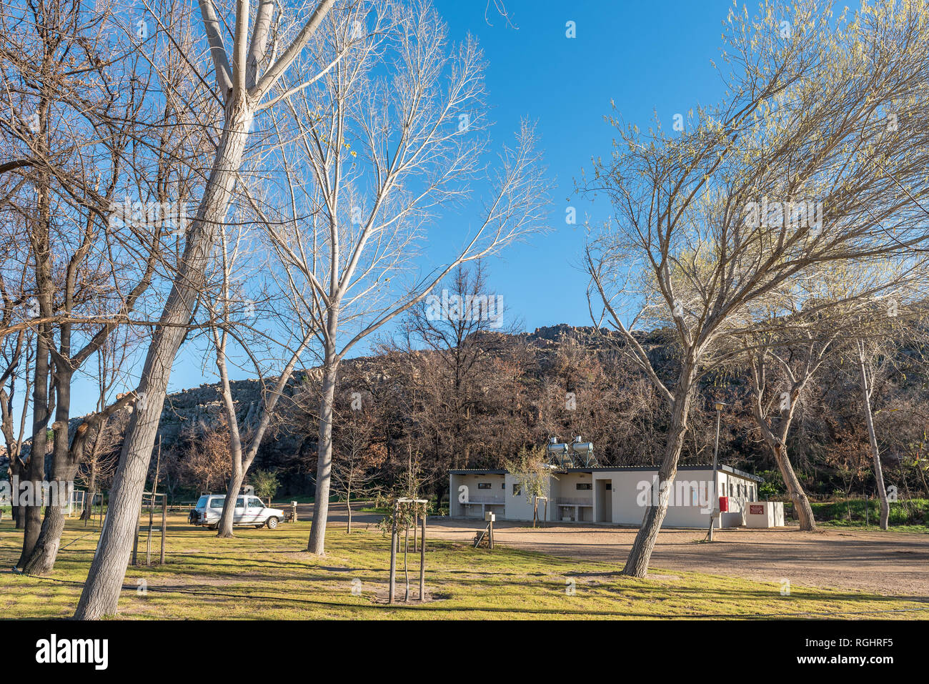CEDERBERG, SOUTH AFRICA, AUGUST 24, 2018: The camping site at Sanddrif ...