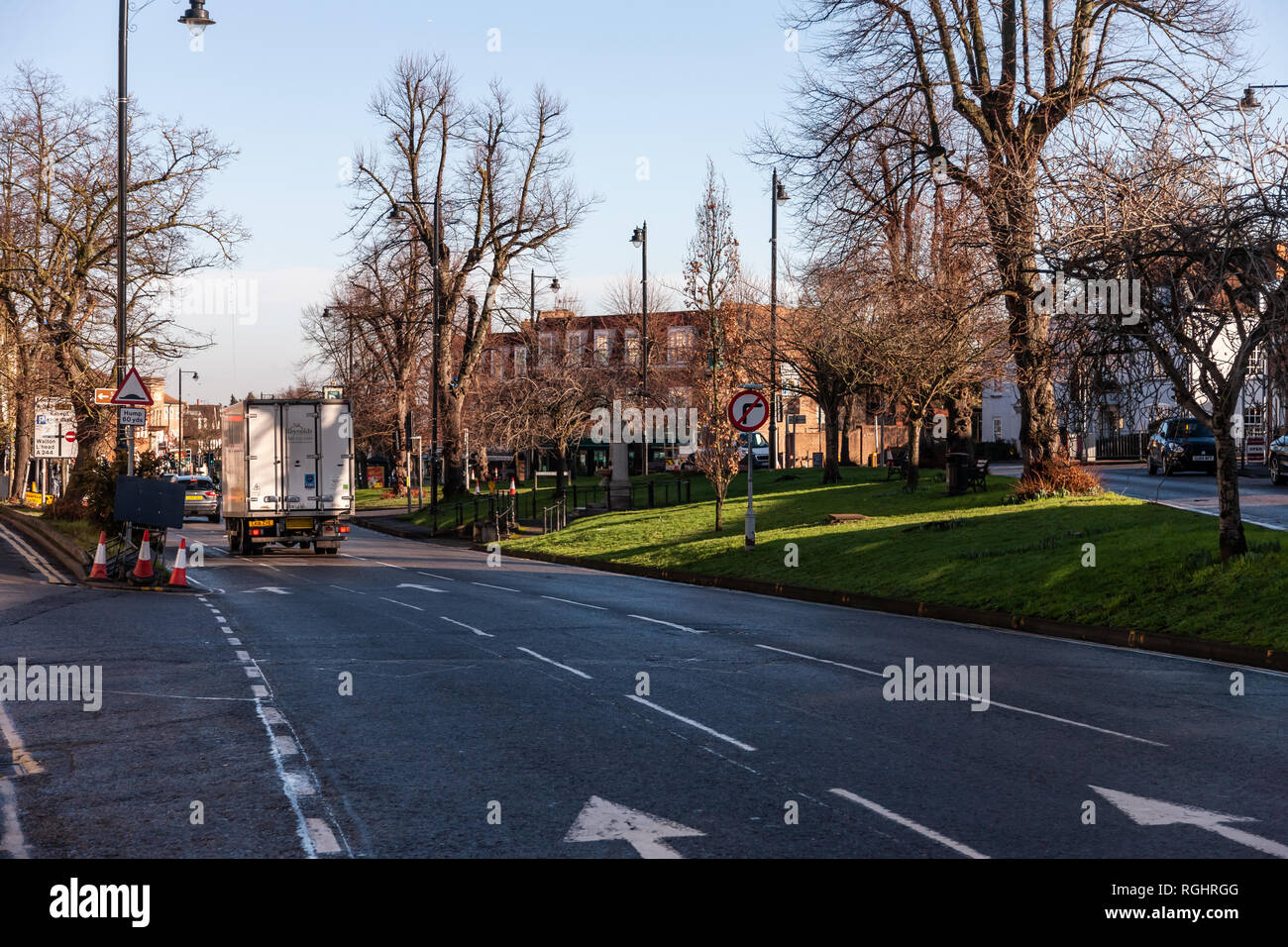 Esher, England - January 21, 2019. Located just outside of London ...