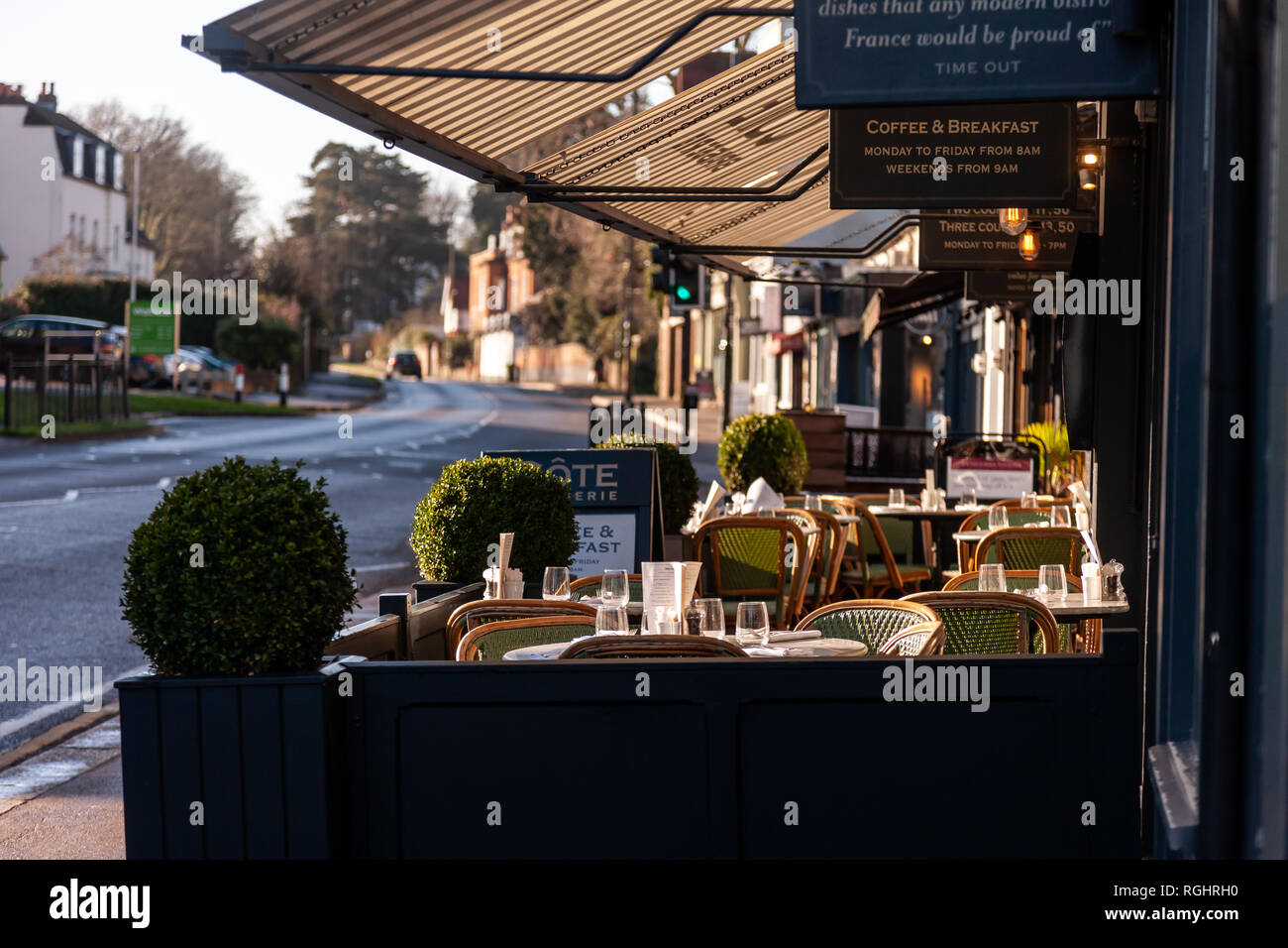 Esher, England - January 21, 2019. Located just outside of London ...