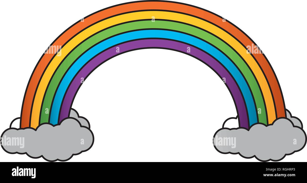 rainbow fantasy on white background Stock Vector Image & Art - Alamy