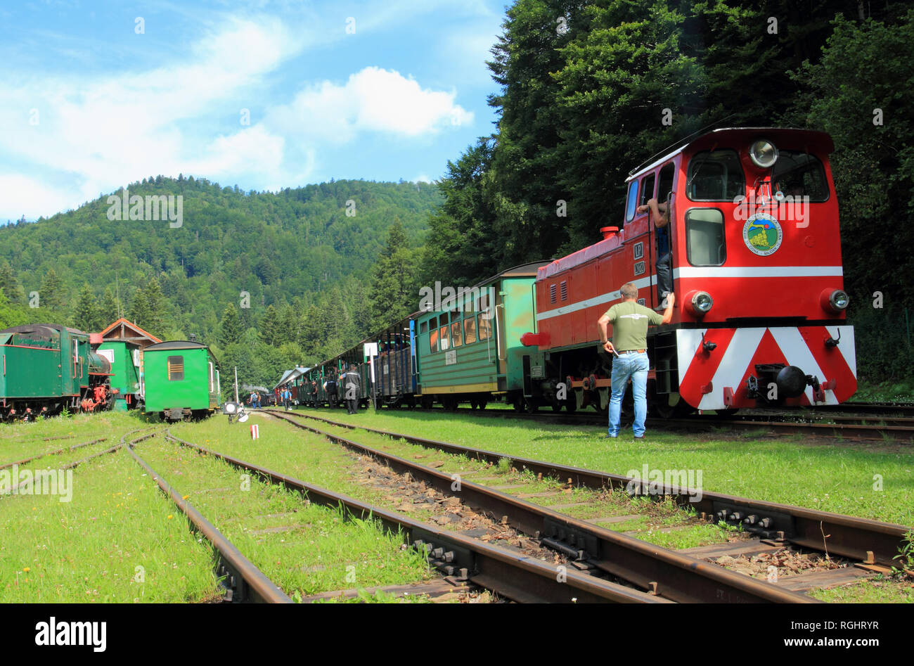 July 18, 2018: Cisna - Majdan, Poland: Bieszczady Railway Station in ...