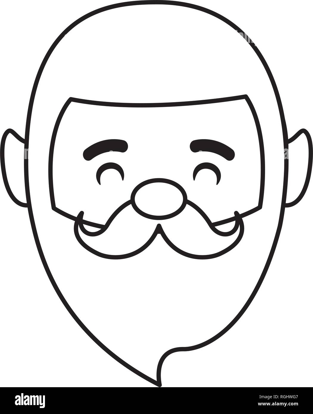 smiling man face bearded Stock Vector Image & Art - Alamy