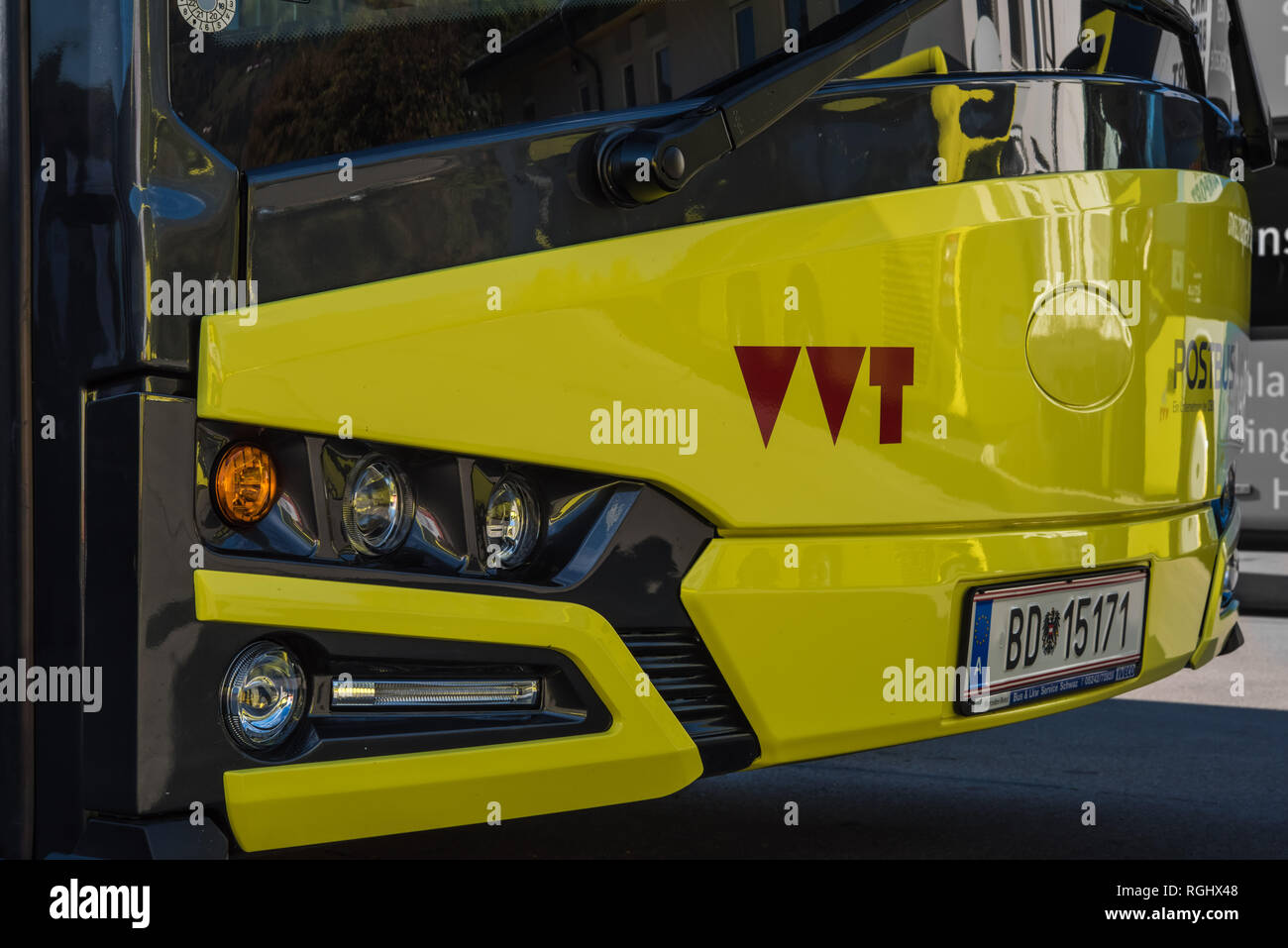 Lienz, Postbus, Regiobus, Solaris Autobus, Detail Stock Photo - Alamy