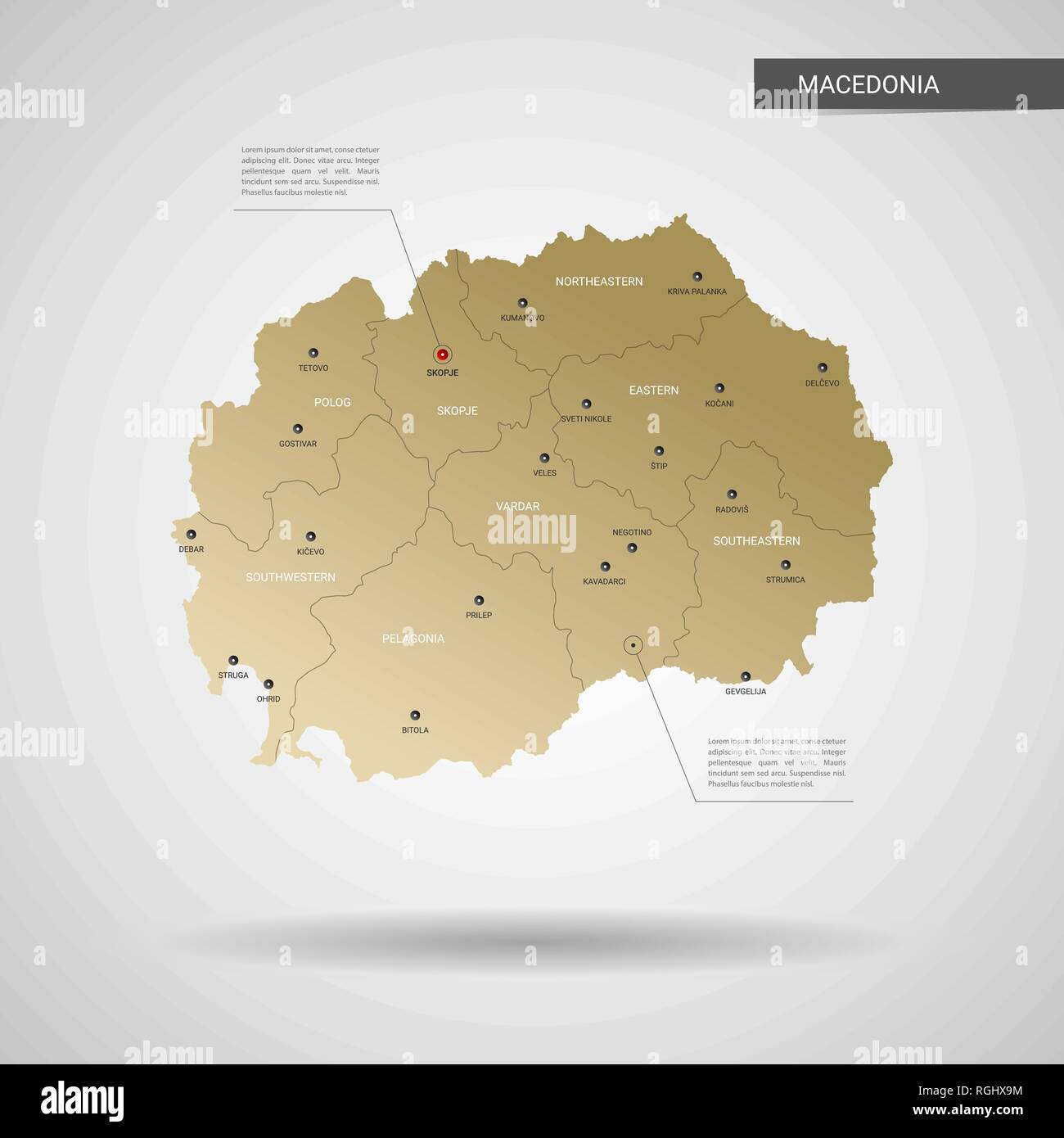 Macedonia map Stock Vector Images - Alamy
