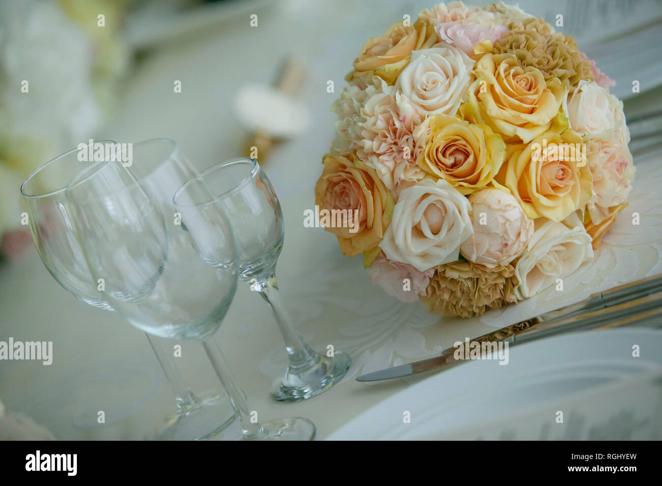 wedding Backdrop flower Stock Photo - Alamy