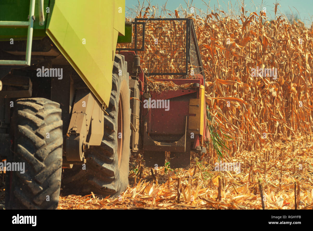 Corn harvesting machine hi-res stock photography and images - Alamy