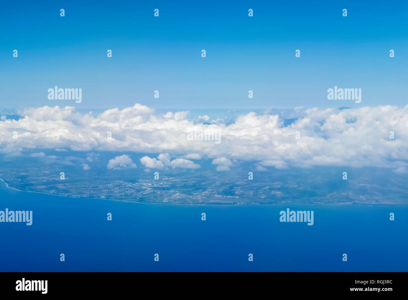Reunion Island, Indian Ocean, aerial view Stock Photo - Alamy