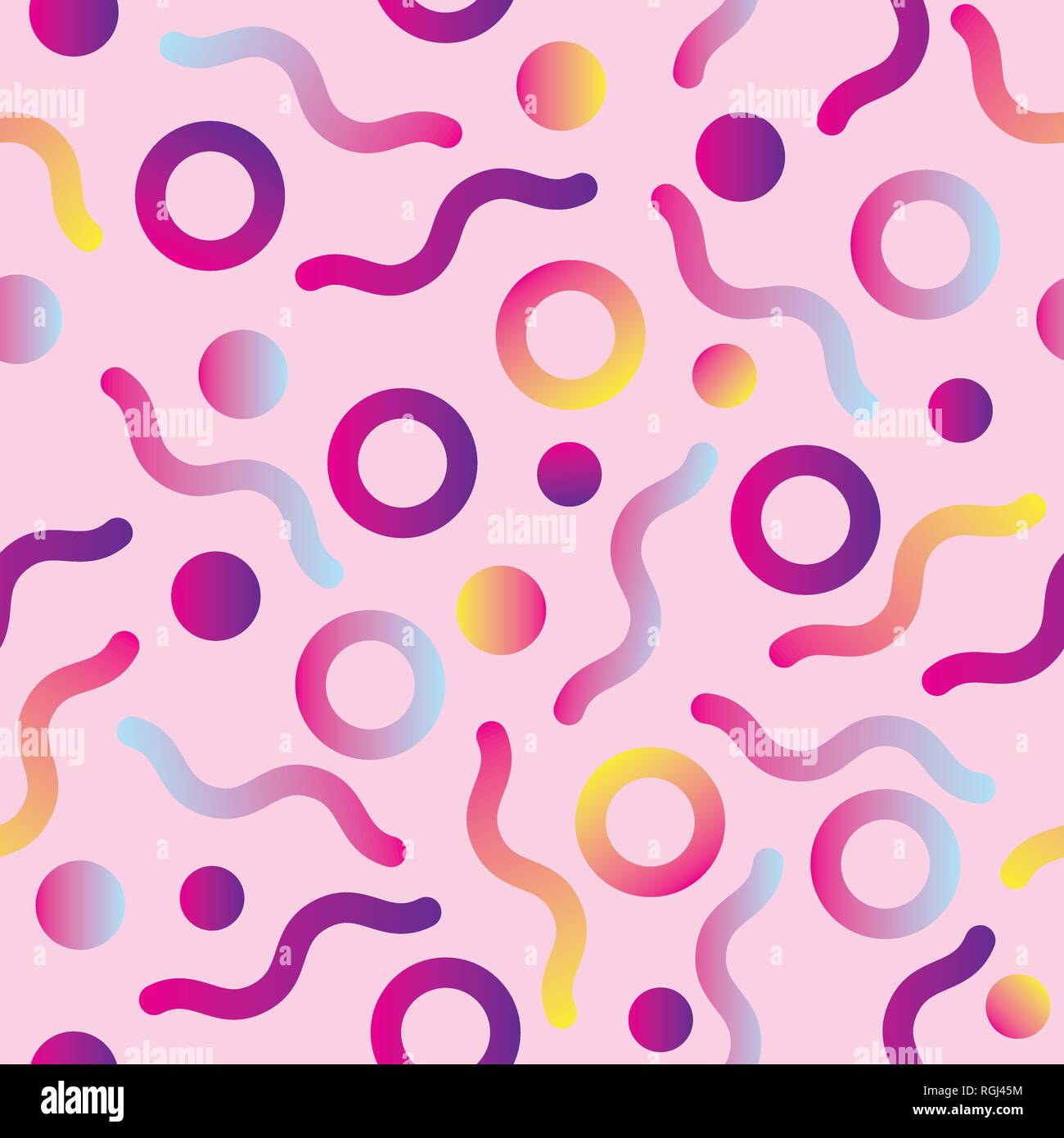 Millenial Pink Abstract Colorful Geometry Seamless Pattern with ...