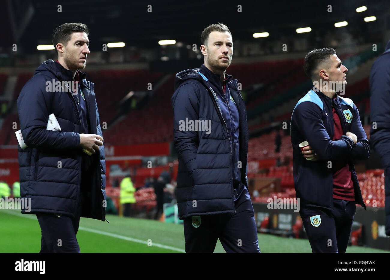 Burnley's Stephen Ward, Sam Vokes and Ashley Westwood during the ...