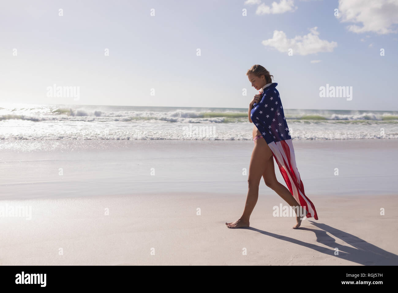 Young woman walking in national hi-res stock photography and images - Alamy