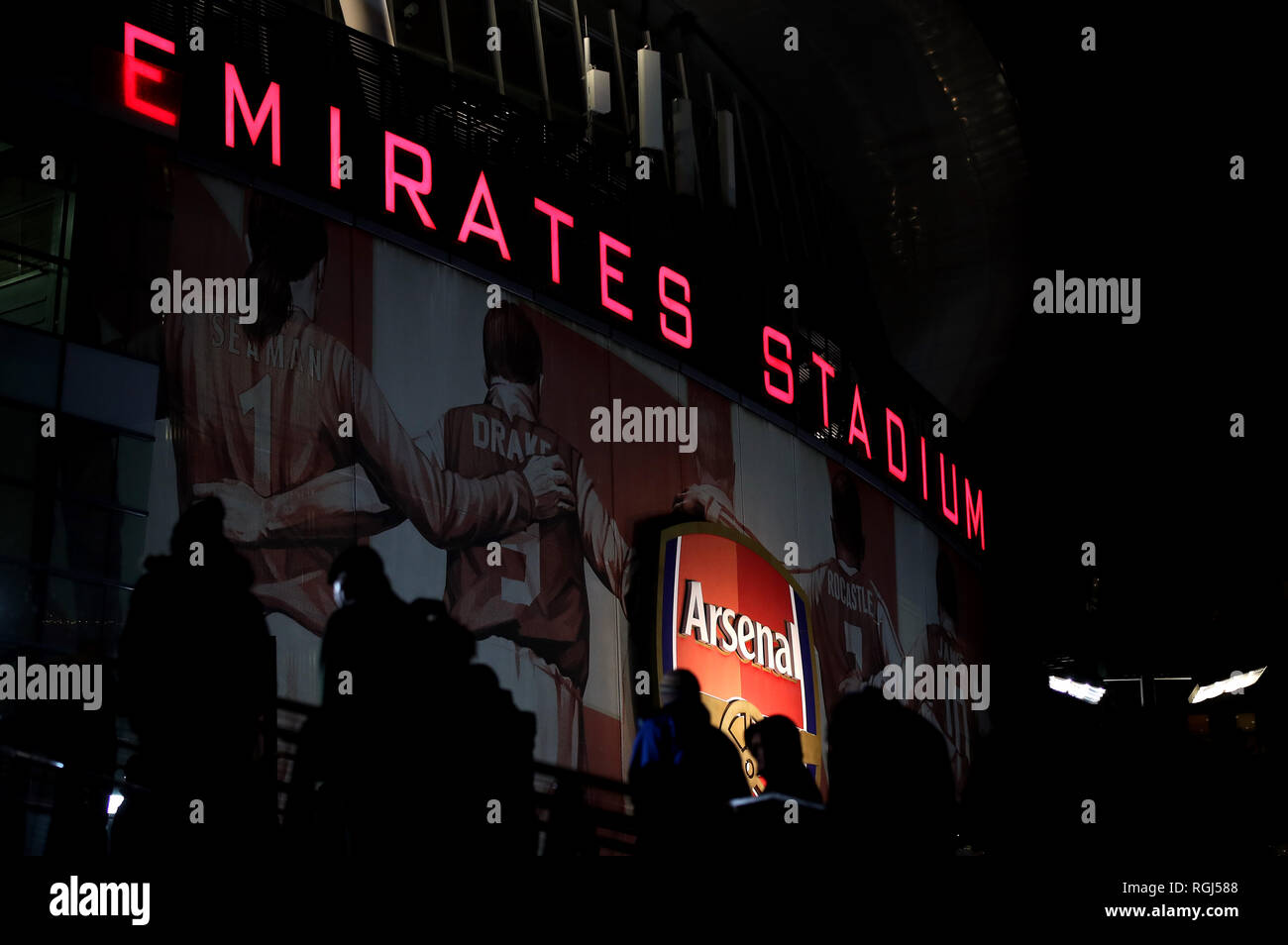 Fans outside the stadium before the Premier League match at the ...