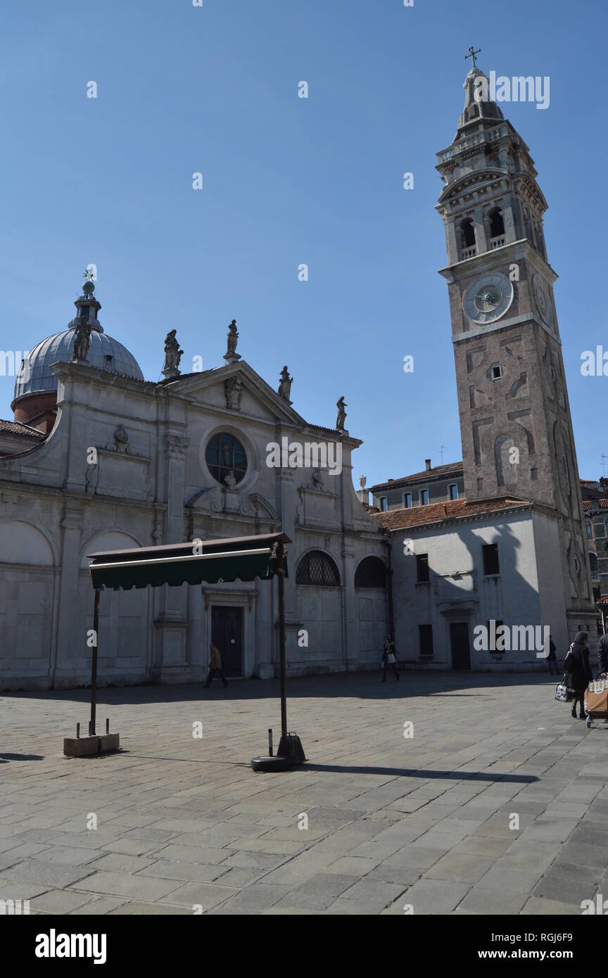 Main Facade Of The Basilica Of Santa Maria Formosa In Piazza Campo ...
