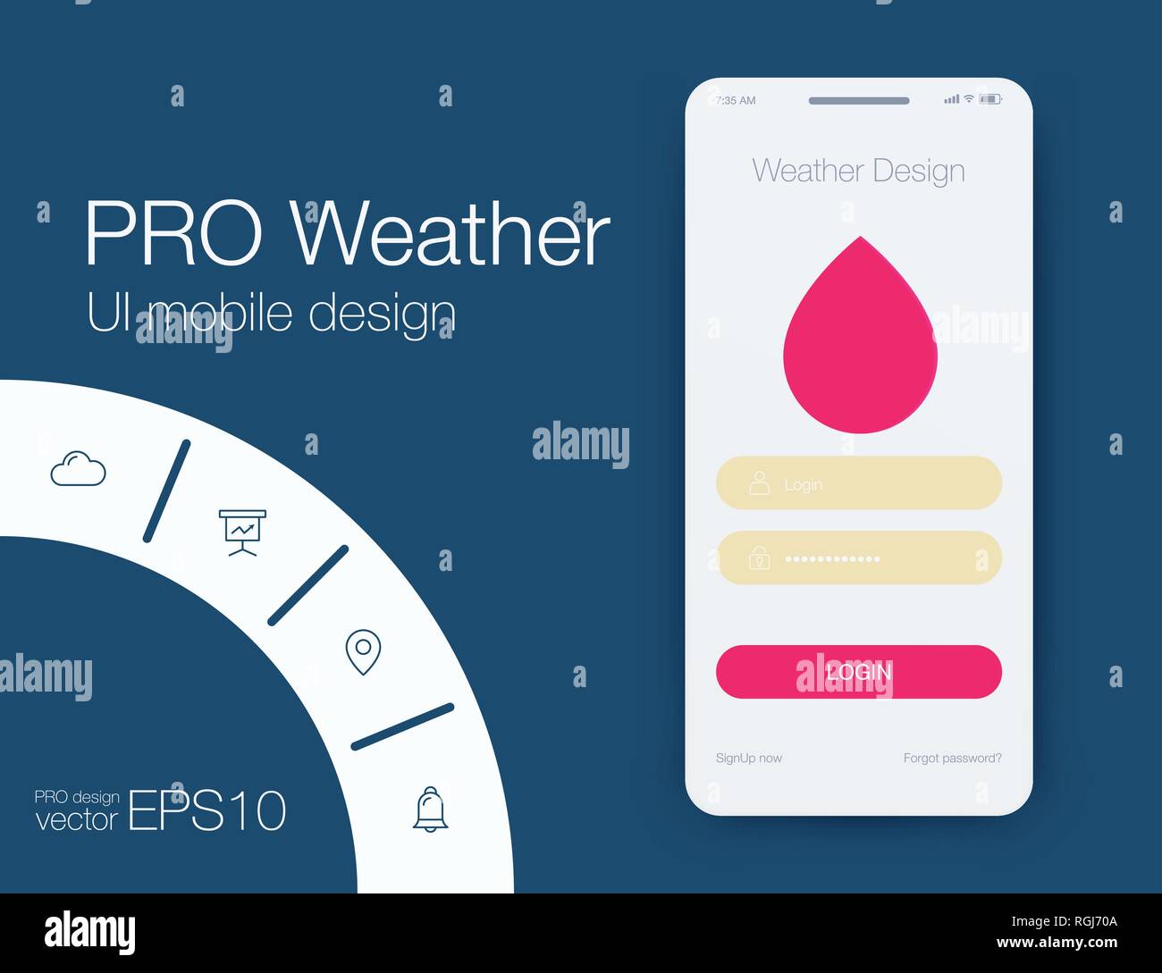 Fitness App Ui Ux Design Ui Design Concept With Web Elements Of