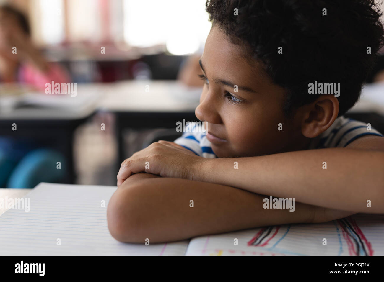 Student thinking classroom hi-res stock photography and images - Alamy