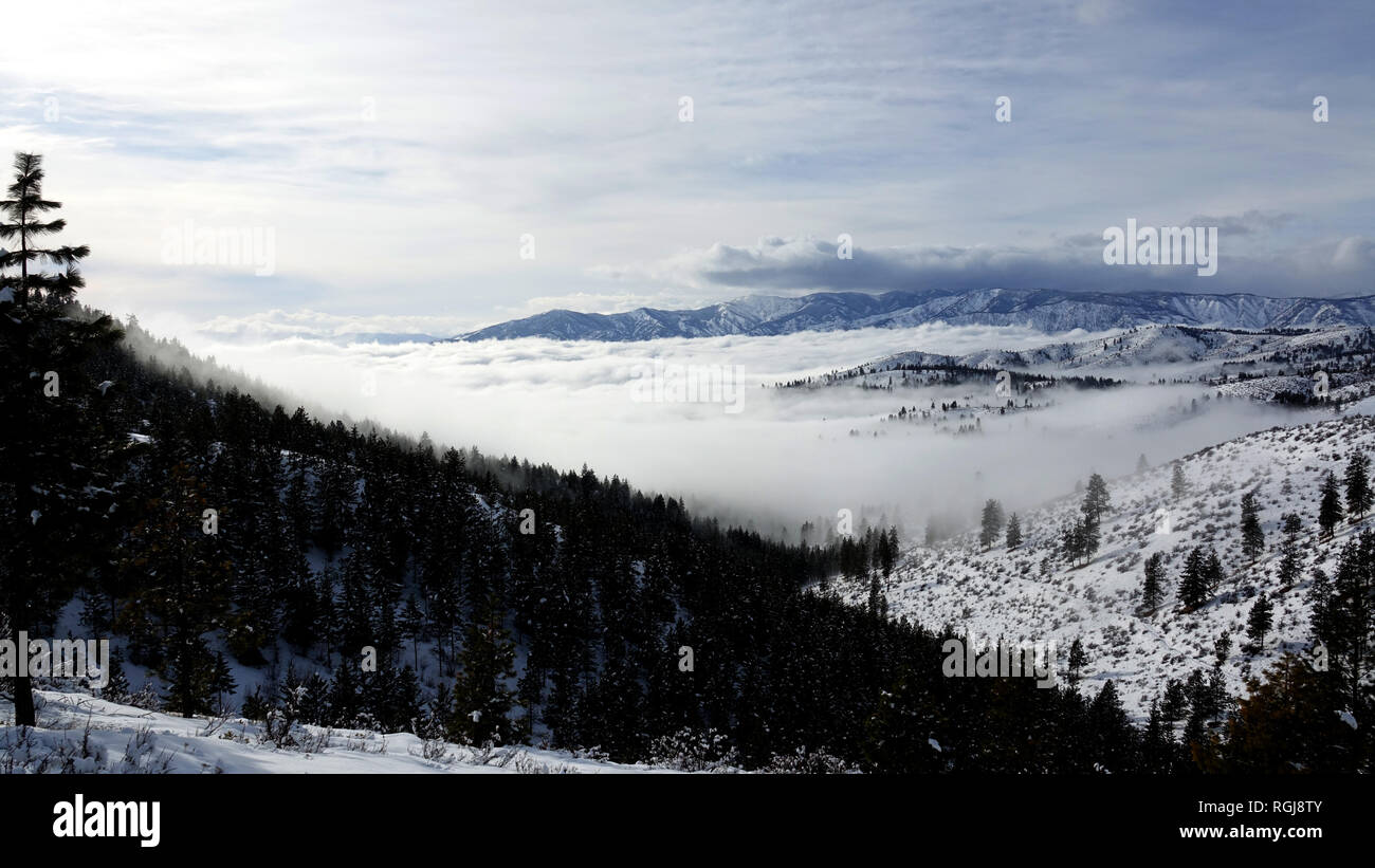 The upperparking lot at the Echo Ridge Nordic Ski Area offers visitors ...
