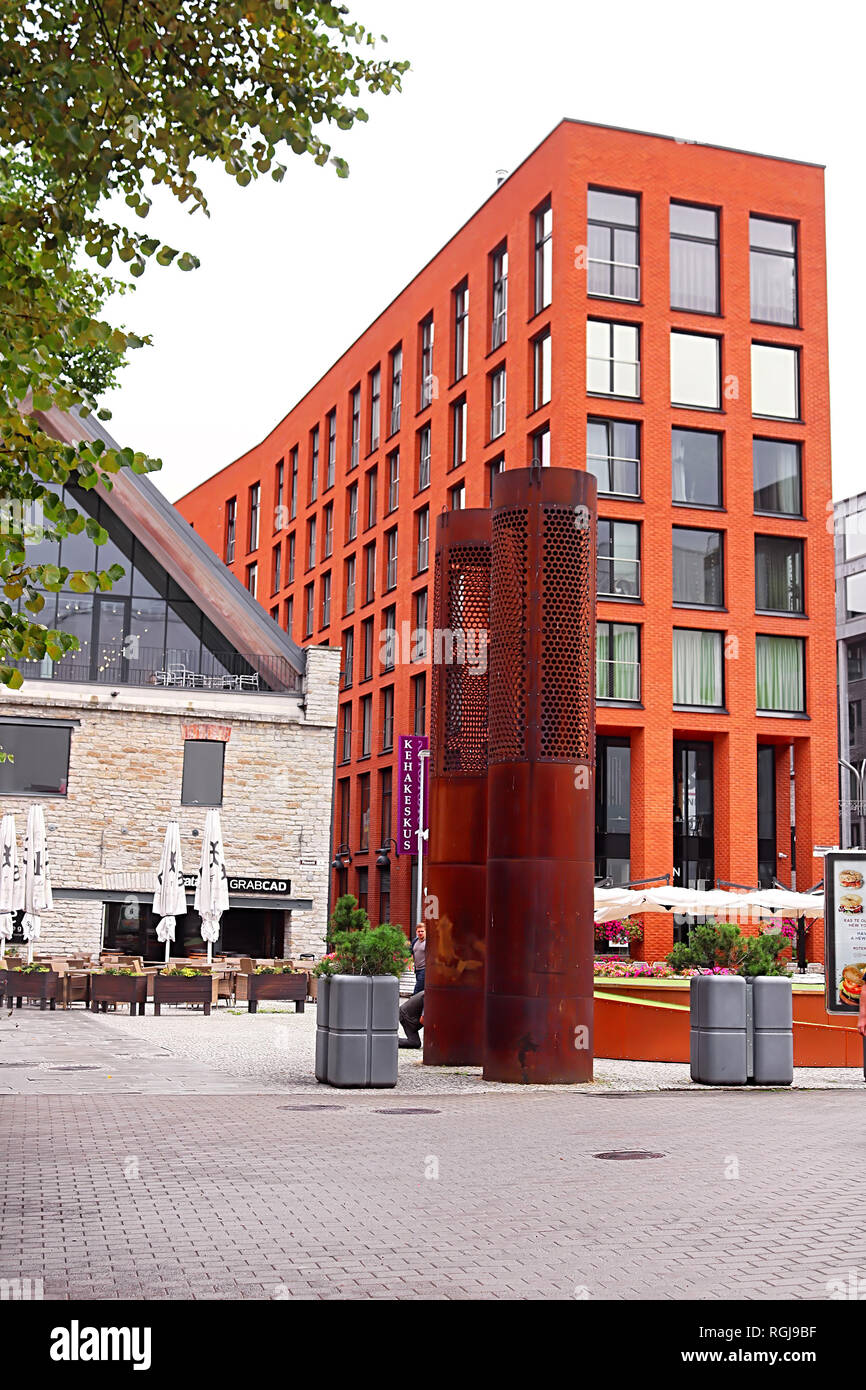 TALLINN, ESTONIA - AUGUST 30, 2018: Modern architecture of Rotermann ...