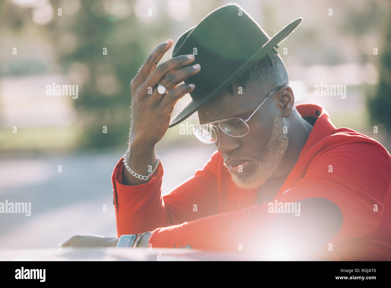 Wearing red jacket hi-res stock photography and images - Alamy