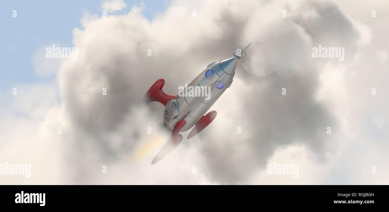 Rocket ship comic hi-res stock photography and images - Alamy