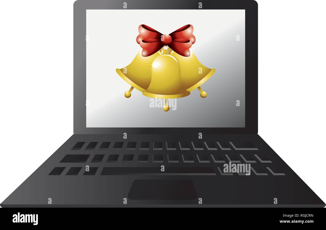 Laptop happy birthday screen Stock Vector Images - Alamy