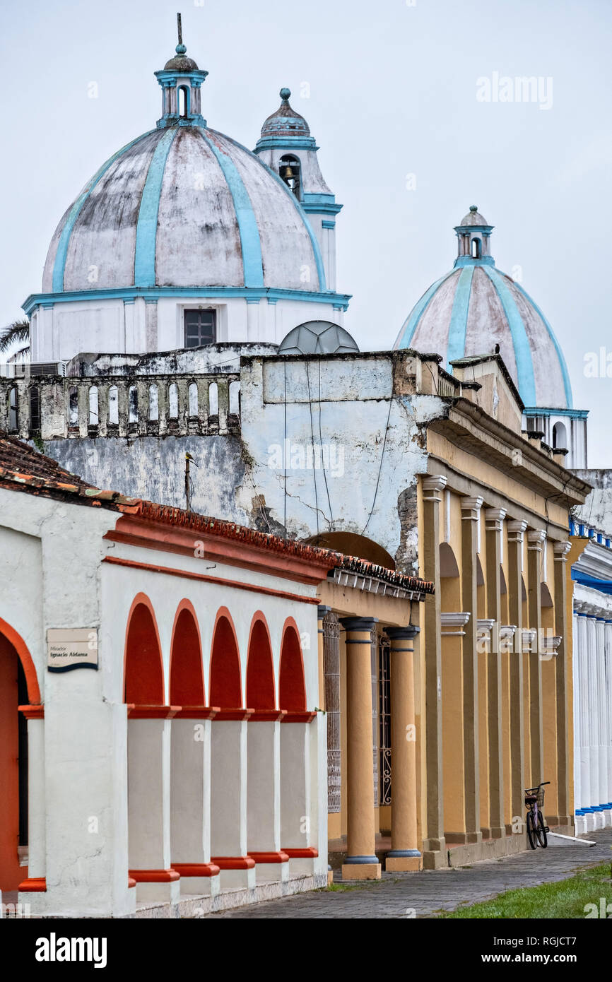 The domes of the Sanctuary of Our Lady of Candlemas church tower above ...