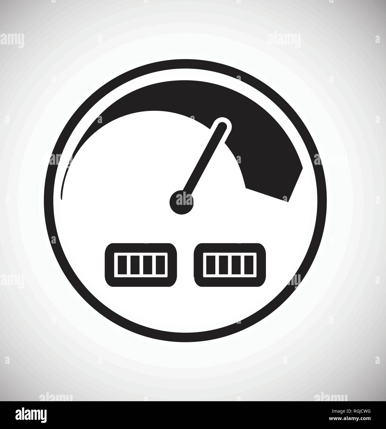 Analog gauge meter on white background for graphic and web design ...