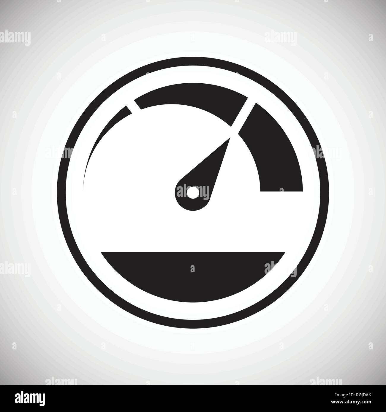 Analog gauge meter on white background for graphic and web design ...