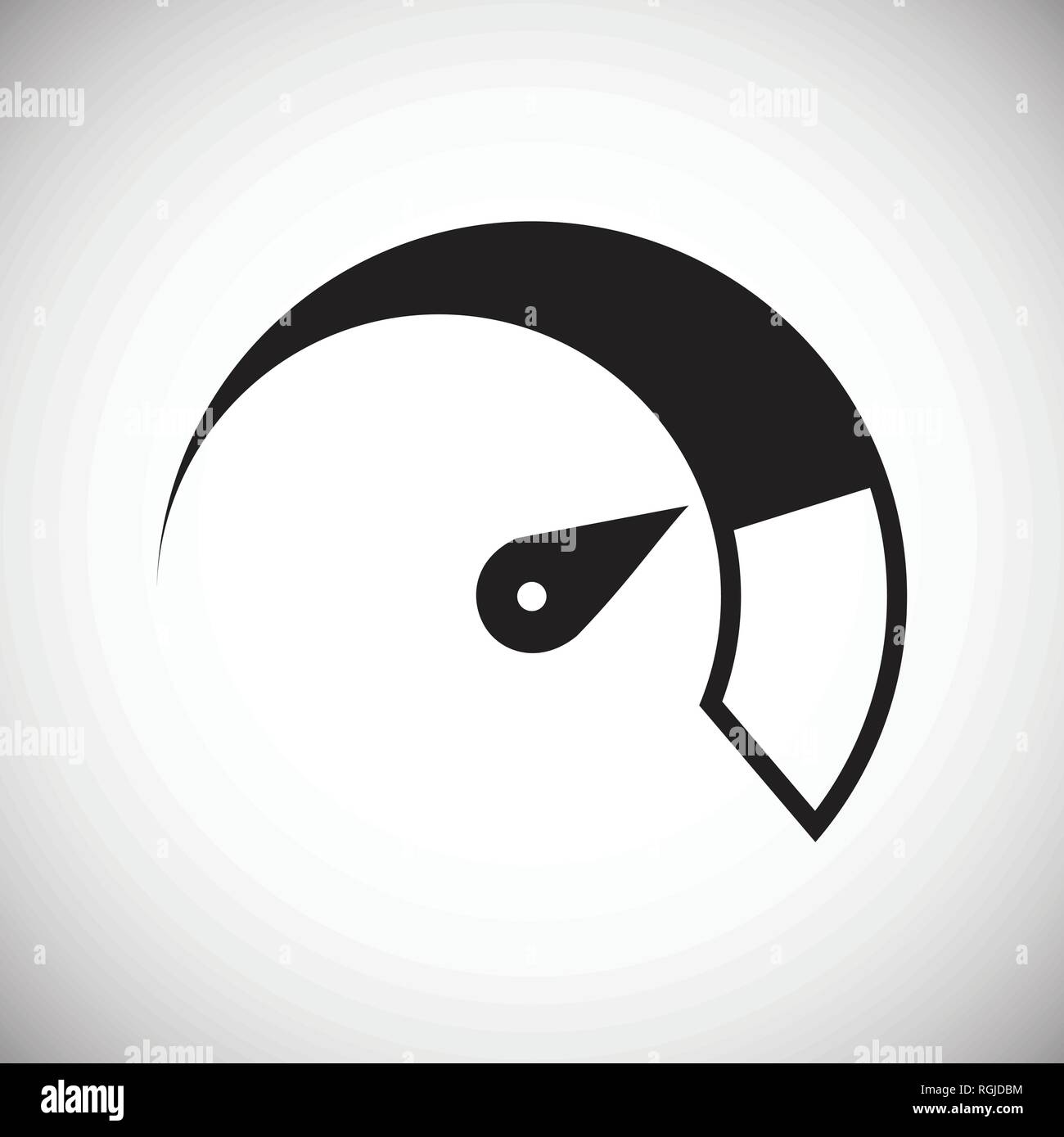 Analog gauge meter on white background for graphic and web design ...