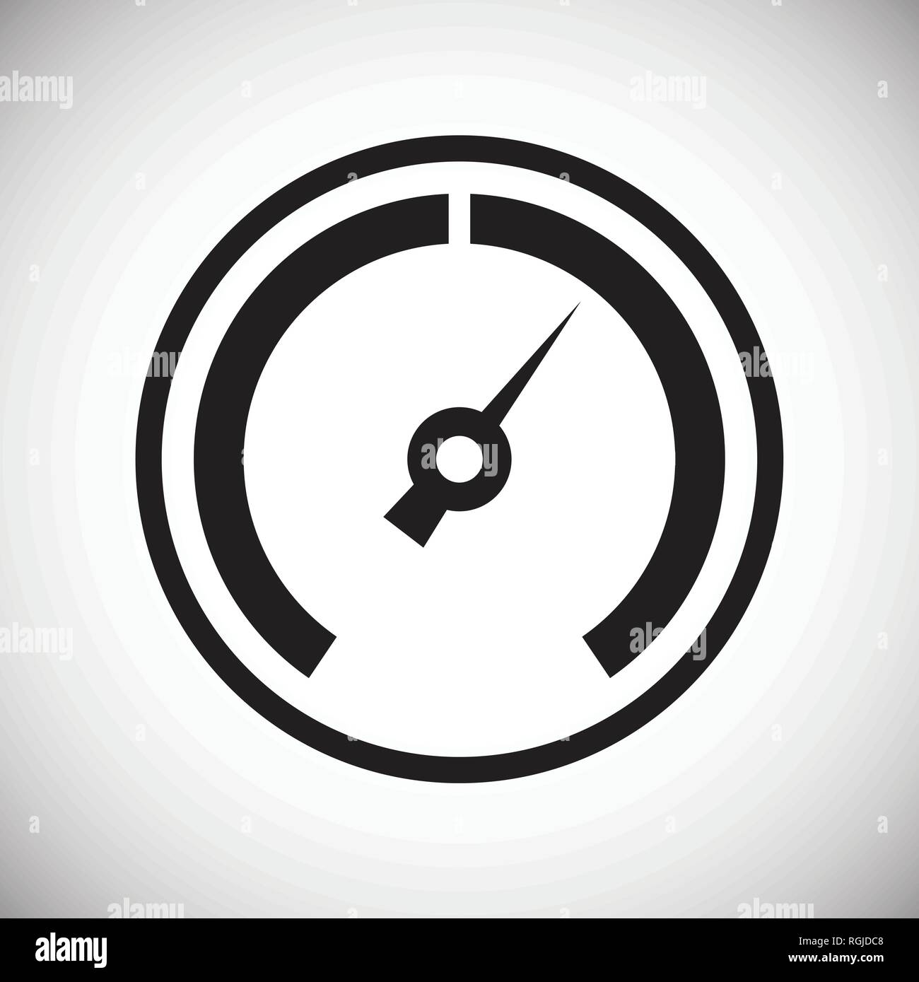 Analog gauge meter on white background for graphic and web design ...