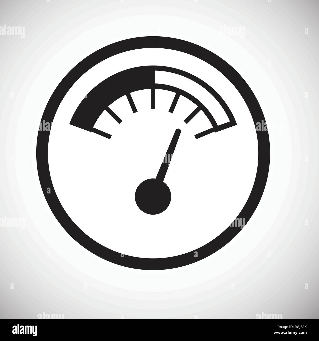 Analog gauge meter on white background for graphic and web design ...