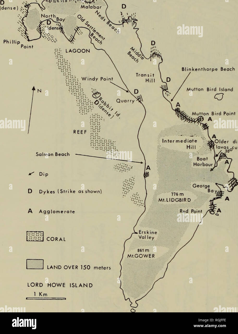 Island lord howe island map hi-res stock photography and images - Alamy