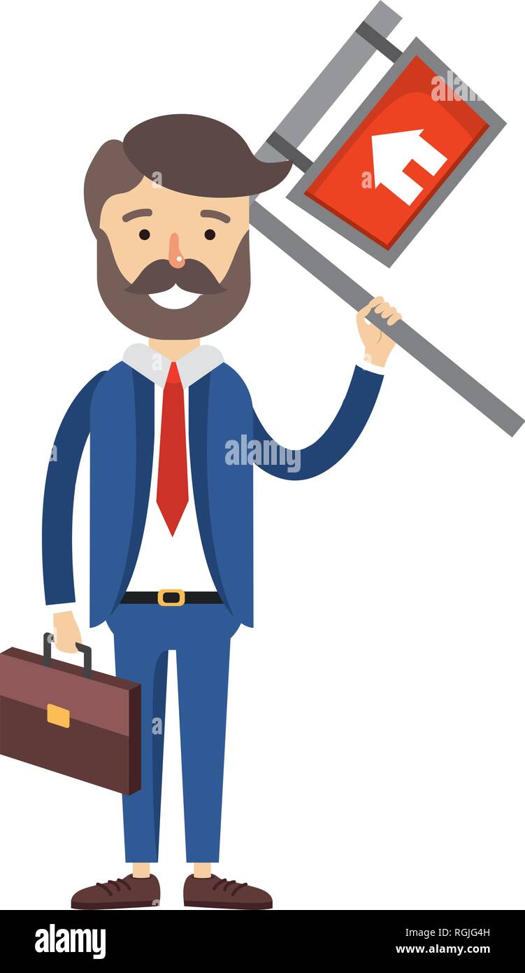real state agent cartoon Stock Vector Image & Art - Alamy