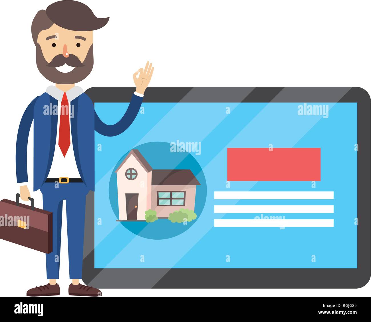 real state agent cartoon Stock Vector Image & Art - Alamy